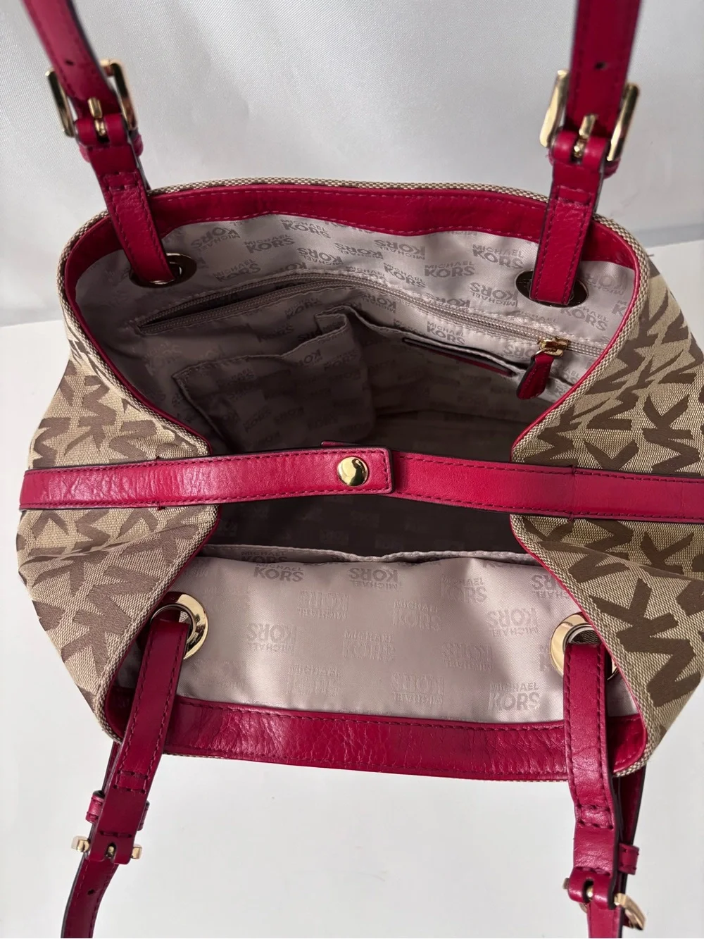 Michael Kors | Bags | Michael Kors Jet Set Item Grab Bag Mk Signature ...